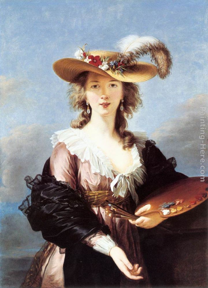 Elisabeth Louise Vigee-Le Brun Self Portrait in a Straw Hat Painting 50 ...