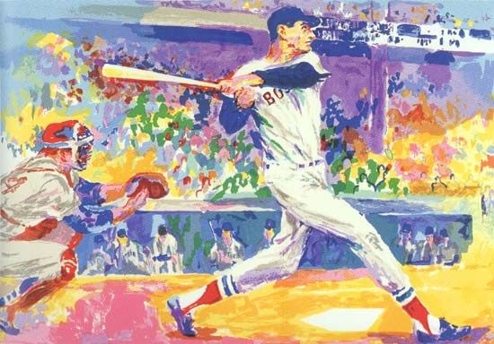 Leroy Neiman Ted Williams The Splendid Splinter Painting 50% off ...